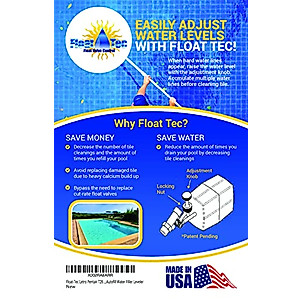 Float-Tec Letro Pentair T26 EZ Adjustment Brass Float Valve 3/8" NPT Male Threads 3" Arm Autofill, Water Filler Leveler, Pools, Spas, Water Tanks, Water Foutain Fit 6" Canister
