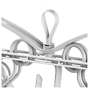 FlyNautics Foldable Laundry Clips for Drying Clothes, 24 clothespins 360° Rotatable Clothes Drying Rack,Plastic drip Hanger Drying Rack for Shoes Socks, Bras, Lingerie, Clothes White