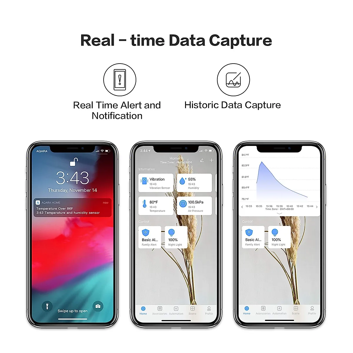 Aqara Temperature and Humidity Sensor Plus Aqara Water Leak Sensor, REQUIRES AQARA HUB, Zigbee Connection, For Remote Monitoring, Alarm System and Smart Home Automation