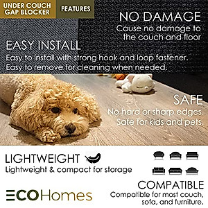 ECOHomes Under Couch Guards Toy Blocker - Barrier for Under Sofa, Bed & Furniture Bottom Stop Things from Going Under | Easy to Install Gap Bumper Stopper for Toys (9 Ft by 4 Inch)