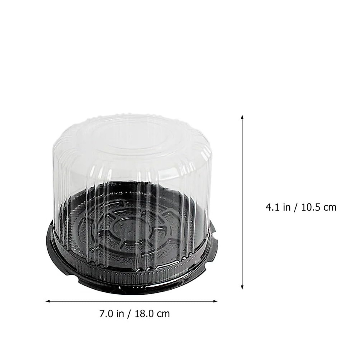 10 Pack 6-Inch Reusable Transparent Round Plastic Cake Boxes – Ideal for Cookies, Cheesecake, Bakery Packaging, and Mousse