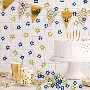 ShuanQ 120pcs Mazel Tov Confetti - Jewish Wedding Party Decorations - Bar Mitzvah Party Table Scatters - Jewish Event Favors Decor Confetti