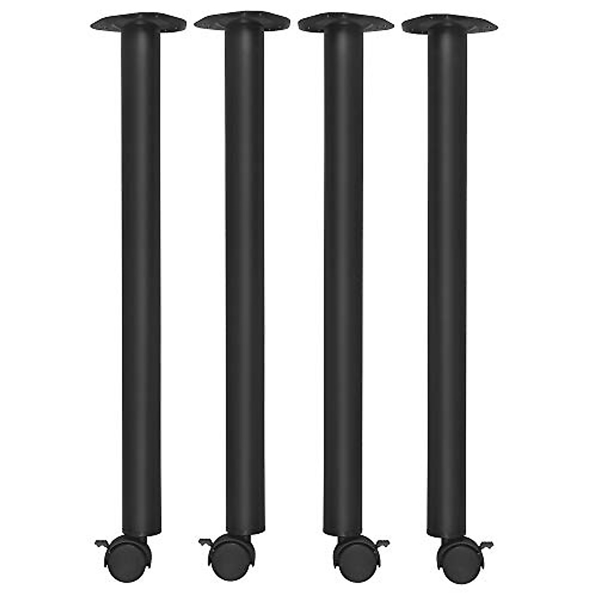 Kee Post Table Leg with Casters (Set of 4)- Black