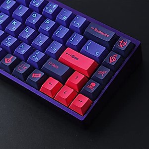 Wunzkii PBT Keycaps 158 Keys Laser Keycaps DYE-Sub Custom Keycaps Cherry Profile for Cherry Gateron MX Switches Mechanical Keyboard US and UK Layouts (6.25U 7U Spacebar)