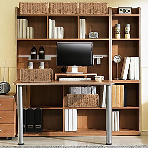 Toilet Paper Basket, Airsnigi 6 Pack Wicker Storage Basket Paper Rope Wicker Baskets with Handles, Small Wicker Storage Baskets for Organizing Shelves - Beige