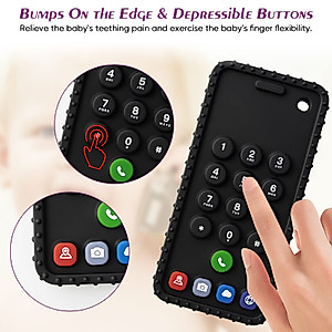 Baby Teething Toys, 2 Pack Teething Toys for Babies 0-6 Months 6-12 Months, Baby Teether Baby Toys 3-6 Months 6 to 12 Months, Cell Phone Baby Teether, Teethers for Babies 0-6 Months 6-12 Months