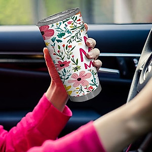 FOCIUZTA 20oz Colorful Floral Tumbler with lid, Travel Coffee Cup, Ideal for Easter, Mother Day, and birthday gifts