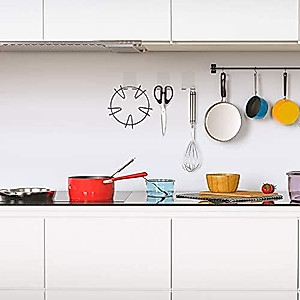 JWCE. Razor Holder Hooks Shower Hook with Acrylic Adhesive for Razor Bathroom Kitchen Organizer for Razor Plug Towel (Clear-8pcs)