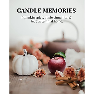Beeswax Scented Candles Gift Set, Pumpkin Apple Cinnamon Cedar Candles Hypoallergenic Relaxing Aromatherapy Jar Candles for Home Scented, 80 Hours Burn Time, 4 Pack 2.6oz