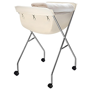 Mifoci Rolling Laundry Basket with Wheels, Foldable Rolling Laundry Cart Collapsible Hamper with Handle, Tubular Metal Frame and Removable Bag, White Bag Included, 24.4 x 19.7 x 34 Inches