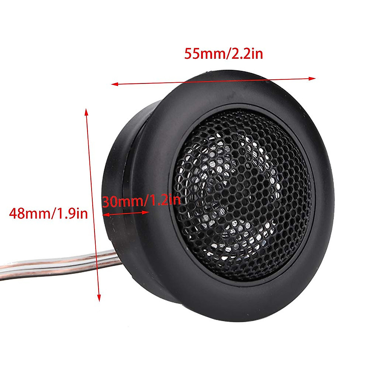 EBTOOLS for Tweeter Pair of 12V 120W Car Mini Super Power Loud Dome Audio Speaker Tweeter Loudspeaker Horn Kicker Marine tweeters 120w car Speaker Pure high pitched car Speaker