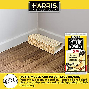 Harris Mouse & Insect Glue Boards, 5 Pre-Baited Traps