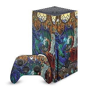 Head Case Designs Officially Licensed Ed Beard Jr Wizard Friendship Dragons Vinyl Sticker Gaming Skin Decal Cover Compatible with Xbox Series X Console and Controller Bundle