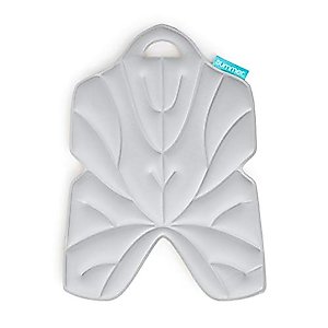 Summer Infant Deluxe Bath Cushion, Gray, Fits Inside Most Baby Bathtubs, Provides Extra Comfort and Support, No Slip Backing, Quick Dry Material, Machine Washable, White