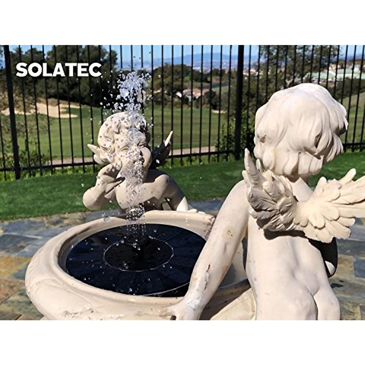 Solatec Solar Fountain, Solar Powered Bird Bath Fountain Pump 1.4W Solar Panel Kit Water Pump,Outdoor Watering Submersible Pump for Pond, Pool, Garden, Fish Tank, Aquarium