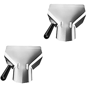 UPKOCH 2pcs Popcorn Shovel Stainless Steel Spoon Candy Popcorn Chip Popcorn Bagger Utility Scooper Stainless Steel Small Spoon Popcorn Machine Supplies Food Dispensing Tool Dry Food Scoop