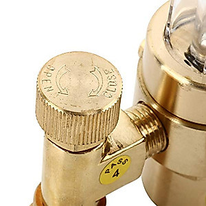 YaeTek Argon CO2 Mig Tig Flow meter 10-60 CFH Welding Weld Regulator Gauge Gas Welder CGA-580 With 80'' (6.6FT) Hose