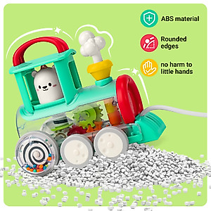 nicknack Baby Pull Toy 6 to 12 Months Toddler Pull Along Toy Train for Boys Birthday Gift Toys