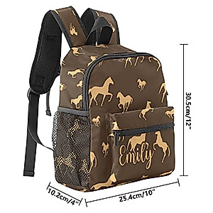 Grandkli Cute Funny Horse Personalized Kids Toddler Backpack for Boys Girls ,Custom Mini School Backpack Bags Kindergarten, Option 8, 10'(L) x 4'(W) x 12'(H)