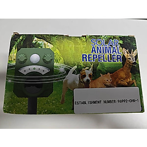 2 Pack Upgraded Ultrasonic Animal Repeller Outdoor,Cat Repellent Outdoor Solar Animal Repeller with Motion Sensor Deer Repellent Devices to Scare Away Squirrel Rabbit Raccoon Skunk Repellent for Yard