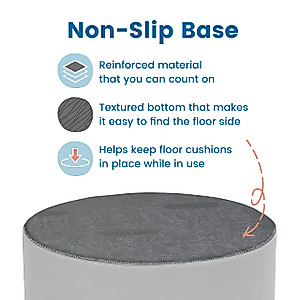 ECR4Kids SoftZone Floor Cushions with Handles, 2" Deluxe Foam, Round, Fern Green, (6-Pack)