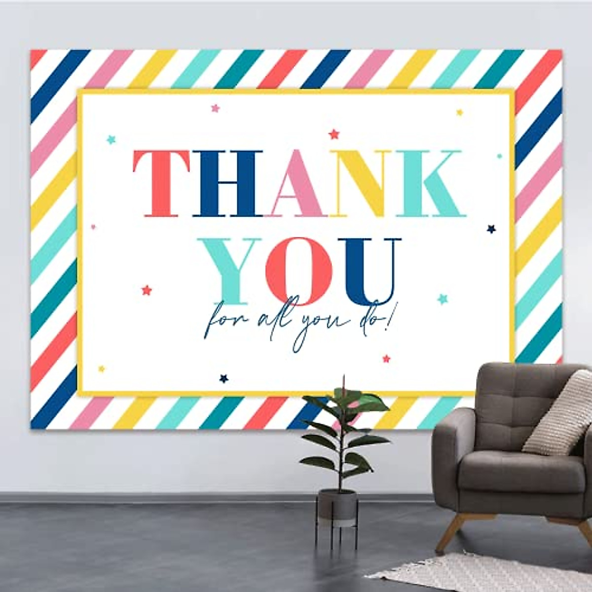 7x5ft Graduation Backdrop Thank You for All You Do Banner Congratulations Graduates Background Be Thankful to The Teacher in Class of 2023 Prom Photography for Senior Year Party Decoration Supplies