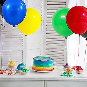 Red Yellow Green Blue Black Balloon Garland Arch Kit - 122PCS Red Blue Black Balloons Birthday Party Supplies for Boy Girl 4th 5th 6th Birthday Graduation Baby Shower Engagement Party Decorations