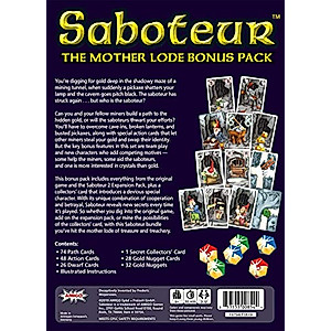 Amigo Games Saboteur The Mother Lode Bonus Pack Strategy Card Game – Includes Saboteur, Saboteur 2 & Secret Collectors’ Card – Perfect for Family Game Nights for Kids & Adults Age 8 & Older