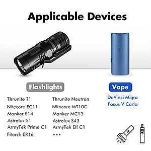 Keeppower IMR18350 High Drain Li-ion Battery Flat Top Rechargeable 1200mAh 10A Discharge 3.7V Lithium Battery (Pack of 2)