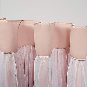 Exclusive Home Catarina Layered Solid Room Darkening Blackout and Sheer Hidden Tab/Rod Pocket Top Curtain Panel Pair, 52"x84", Rose Blush, Set of 2