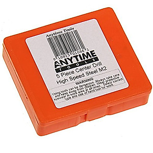Anytime Tools 5 Center Drill Countersink Lathe Bit Mill Tooling Set