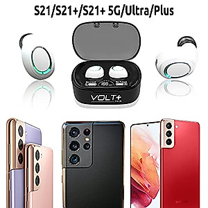 VOLT+ Plus TECH Wireless V5.1 PRO Earbuds Compatible with Xiaomi Redmi Note 12 IPX3 Bluetooth Touch Waterproof/Sweatproof/Noise Reduction with Mic (White)