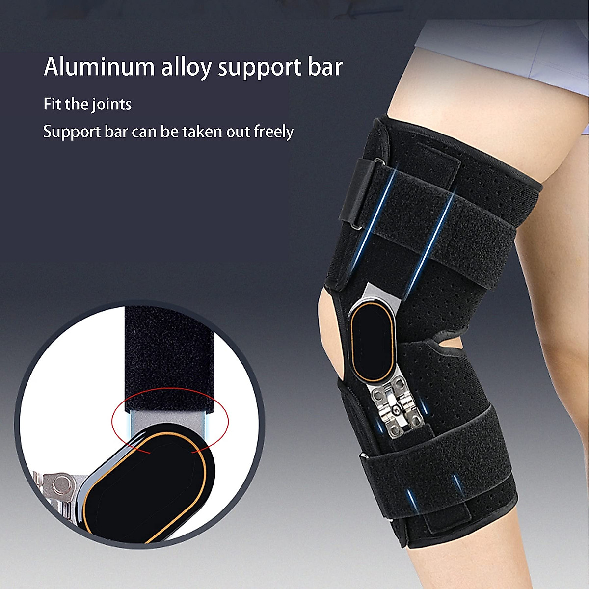 WILLQ Hinged Knee Brace ROM Adjustable Medical Orthopedic Support Stabilizer After Surgery for Arthritis Acl Pcl Meniscus Tear Osteoarthritis PCL Injury for Recovery Stabilization,Left,Small