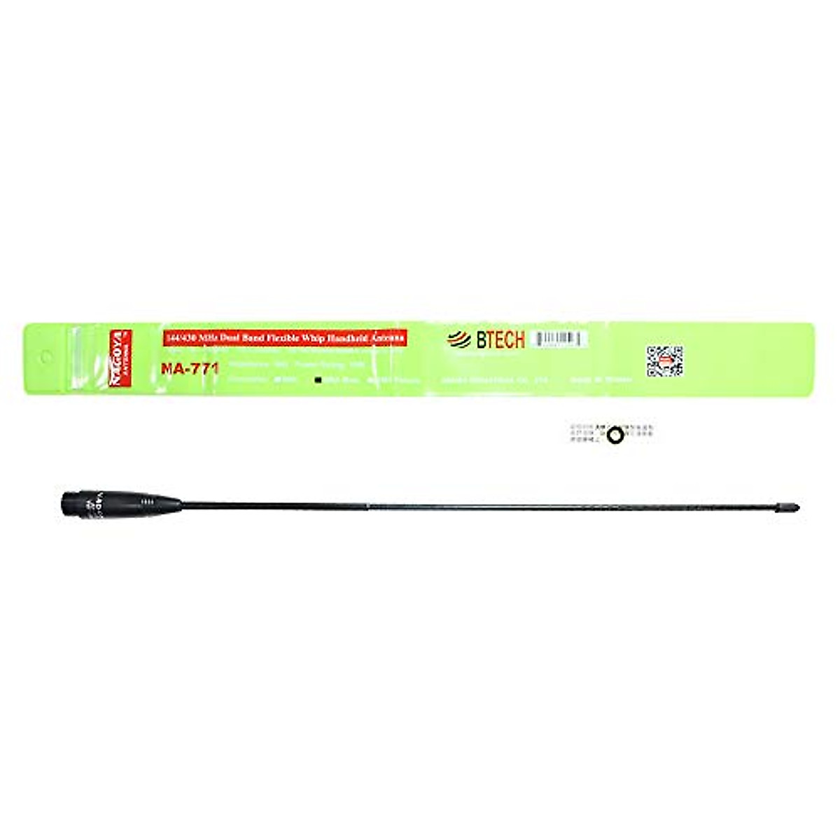 Nagoya NA-771 SMA-Male 15.6-Inch Whip VHF/UHF (144/430Mhz) Antenna for YAESU, Vertex, TYT, and Wouxun Radios