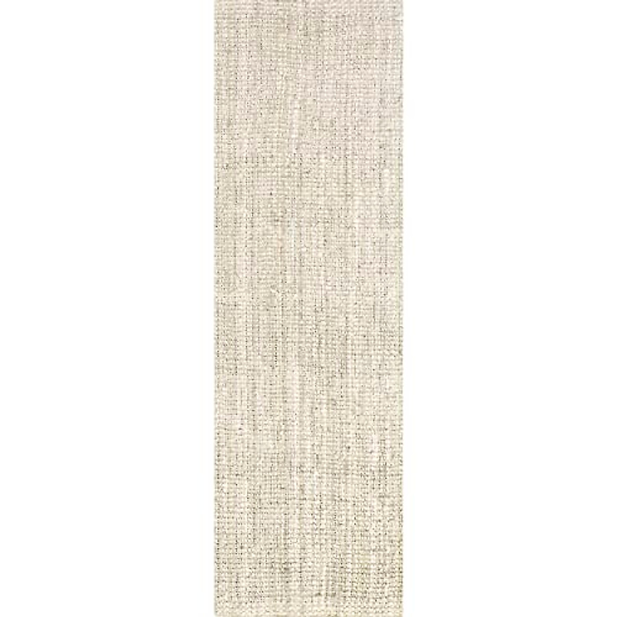 nuLOOM Ashli Handwoven Solid Jute Runner Rug, 2' 6" x 6', Off-white