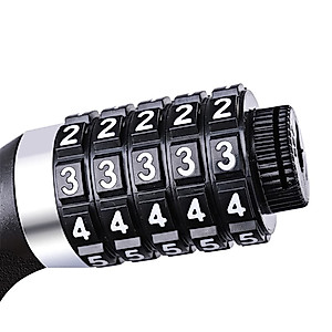 AZPINGPAN Bicycle Lock丨120/180cm Lengthened Self-Winding Anti-Theft Mountain Bike Steel Cable Code Lock with Lock Frame丨outdoor Riding Accessories丨suitable for Bicycles and Motorcycles