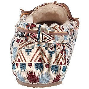 Minnetonka Womens Mosaic Cally Moccasin, Cream Mosaic, Size 8
