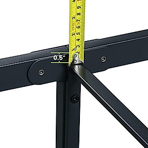 Olee Sleep 14 Inch Tall T-2000 Steel Slat, Non-Slip Center Support, No Box Spring Needed, Easy Assembly, Twin XL Size Bed Frame, Black