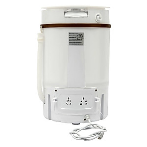 Compact Mini Washer- Portable Semi-automatic Small Washer Machine Single Tub Laundry Washer for Apartments, Dorms,Traveling, RV, IPX4 (White)