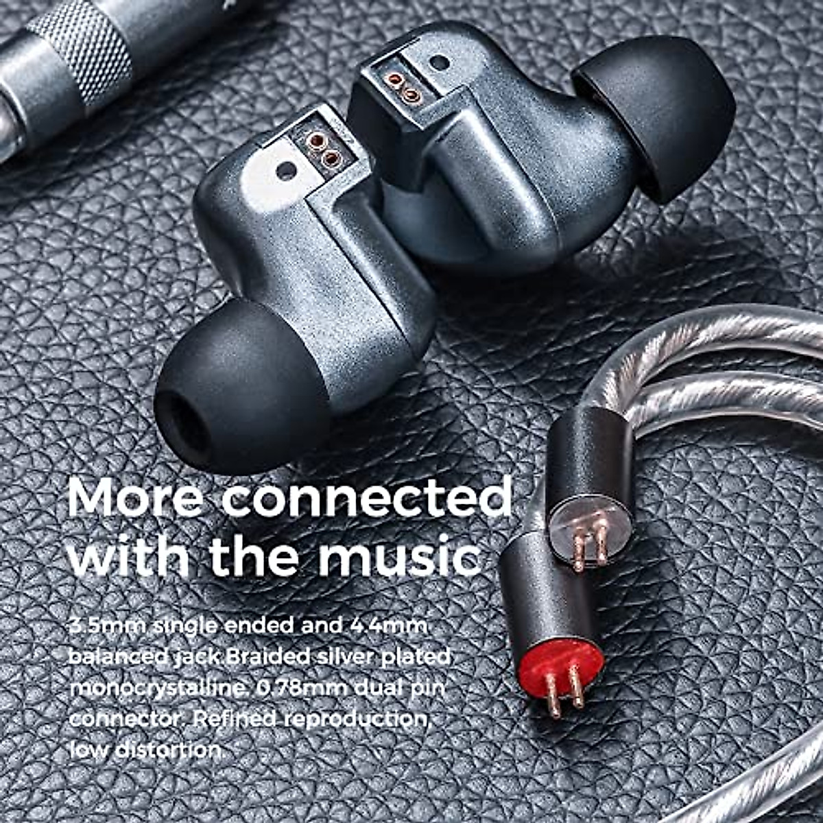 LETSHUOER S12 in Ear Monitor, 14.8mm Planar Magnetic Driver HiFi IEM in Ear Earphones (Frosted Silver, 3.5mm)