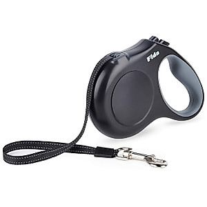 Fida Retractable Dog Leash, 16 ft Dog Walking Leash for Small Dogs up to 26 lbs, 360° Tangle Free, Black