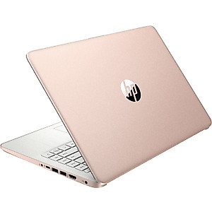 HP 2022 Newest 14 inch HD Laptop Computer, Intel Celeron N4000 up to 2.6 GHz, 4GB DDR4, 64GB eMMC Storage, WiFi, Webcam, HDMI, Bluetooth, 1 Year Microsoft 365,Windows 10 S, Rose Gold +HubxcelCables