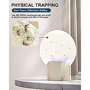 AICase Indoor Insect Trap Catcher with Biting Insect Attractant& Killer for Mosquito,Gnat, Fly Traps, Bug Zappers,Catch Flying Insect Indoors with Sticky Glue, Bug Light