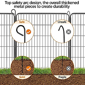 Yaheetech Dog Playpen Outdoor, 8 Panel Dog Fence 40" Indoor Pet Pen for Large/Medium/Small Dogs Heavy Duty Pet Exercise Pen for Puppy/Rabbit/Small Animals Portable Playpen for RV Camping Garden Yard