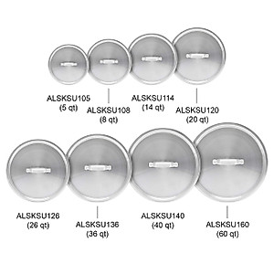Thunder Group 60 qt Aluminum sauce pot lid, comes in each