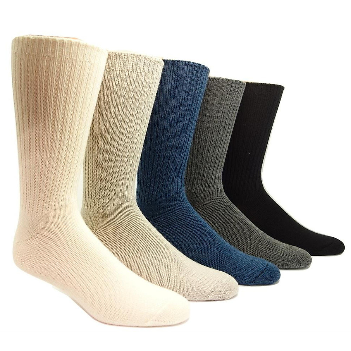 J.B. Field’s 96% Merino Wool Breathable Wrinkle Resistant Non-binding Casual Sock, 3 Pack (Medium (5-9 Shoe), Natural)