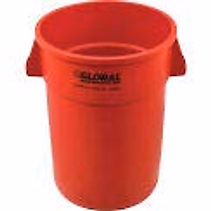 Global Industrial 44 Gallon Garbage Can, Red