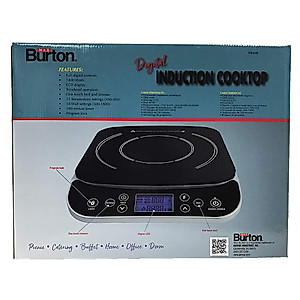 Max Burton #6450 Digital LCD 1800 Watt Induction Cooktop Counter Top Burner