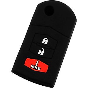 KeyGuardz Keyless Remote Car Flip Key Fob Outer Shell Cover Soft Rubber Case for Mazda CX-5 CX-7 CX-9 MX-5 MPV RX-8