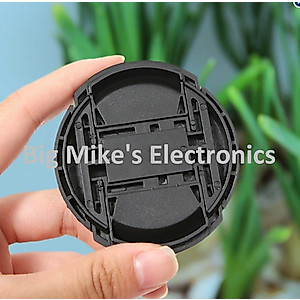 Big Mike's 55mm Universal Snap-On Lens Cap for Sony A-Mount Lenses 16-70mm, 18-55mm, 18-70mm, 28-70mm, 55-200mm, 35mm f/1.4G, 35mm f/1.8, 50mm f/1.4, 50mm f/2.8, 85mm f/2.8, 100mm f/2.8 - Black